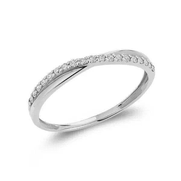 APPELT'S DIAMONDS | 10K White Gold Diamond Criss Cross Ring